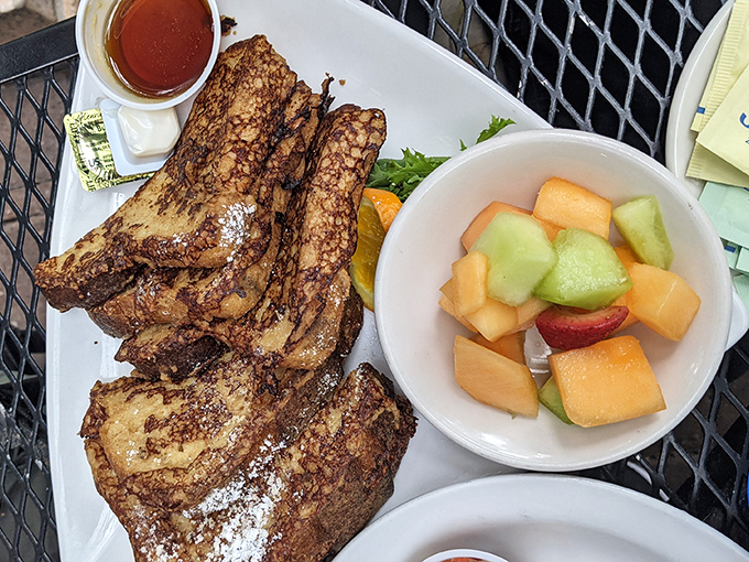 French toast paired with fresh fruit creates that perfect "I'm being good but also treating myself" balance that vacation breakfasts are made for.