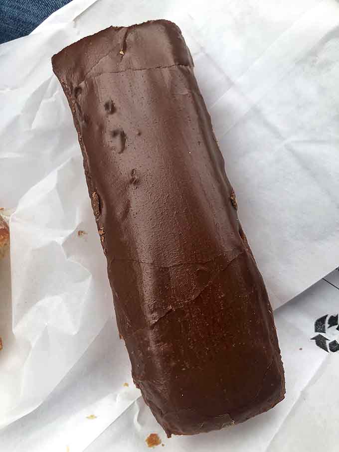 Long John: This chocolate-covered masterpiece isn't just a donut &ndash; it's what breakfast dreams about when breakfast goes to sleep.