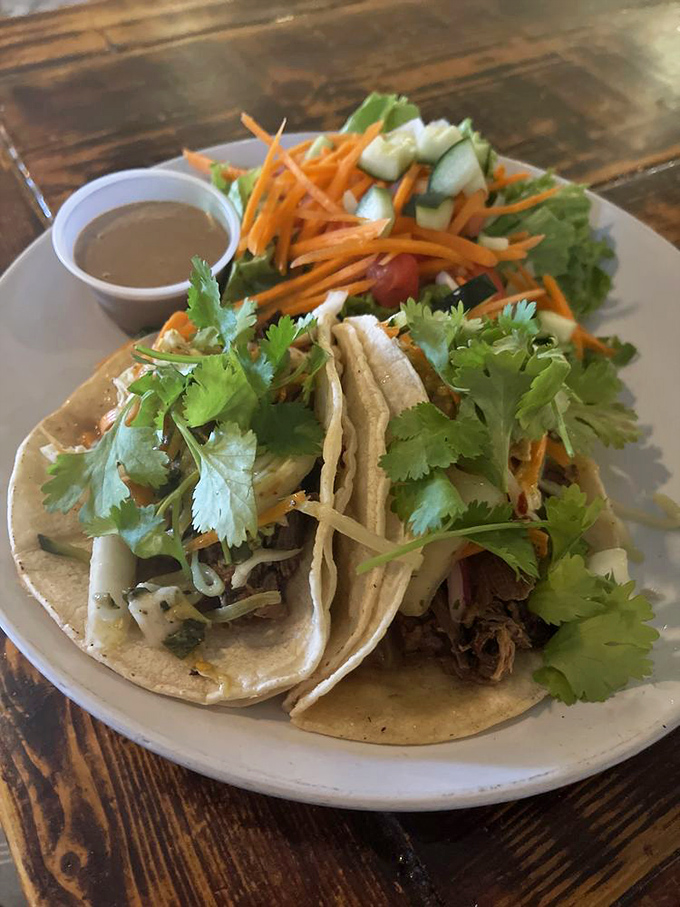 Crispy, golden-brown delights nestled on a bed of fresh greens – proof that gluten-free options can be just as crave-worthy as their traditional counterparts.