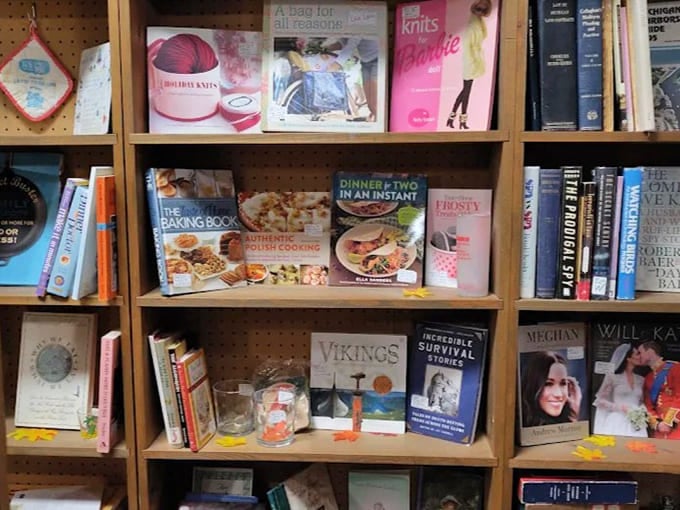 Cookbooks that have fed generations sit alongside royal biographies and knitting guides &ndash; knowledge preserved on paper shelves.