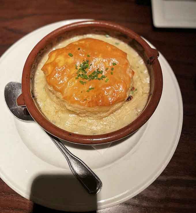 Another angle of pure comfort food perfection, proving this pot pie photographs well from every direction imaginable.