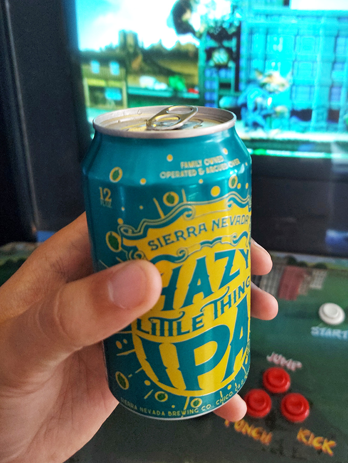Sierra Nevada's Hazy Little Thing IPA makes a perfect gaming companion &ndash; unfiltered and honest, just like the vintage arcade experience itself.