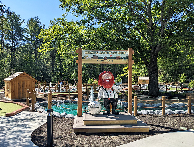 Hermit's Adventure Golf offers mini-golf with a side of geographical wonder &ndash; putting through a desert in Maine might be the ultimate hole-in-one story.