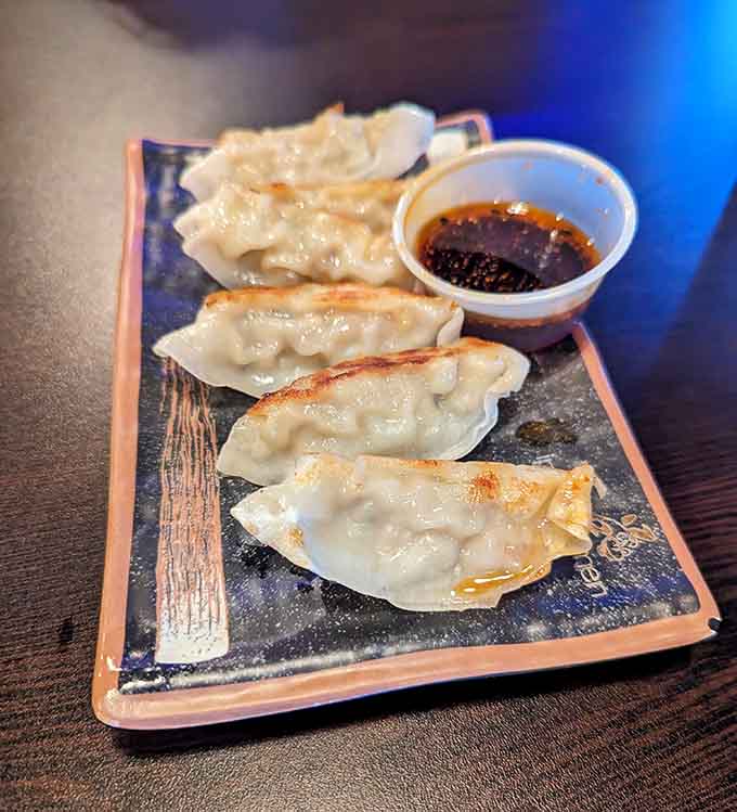 The tangy dipping sauce adds just the right amount of brightness and heat to complement those already-delicious dumplings beautifully.
