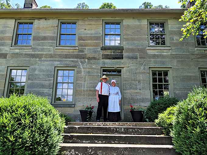 Historical interpreters greet visitors, ready to share fascinating stories that won't put you to sleep like your high school history class did.
