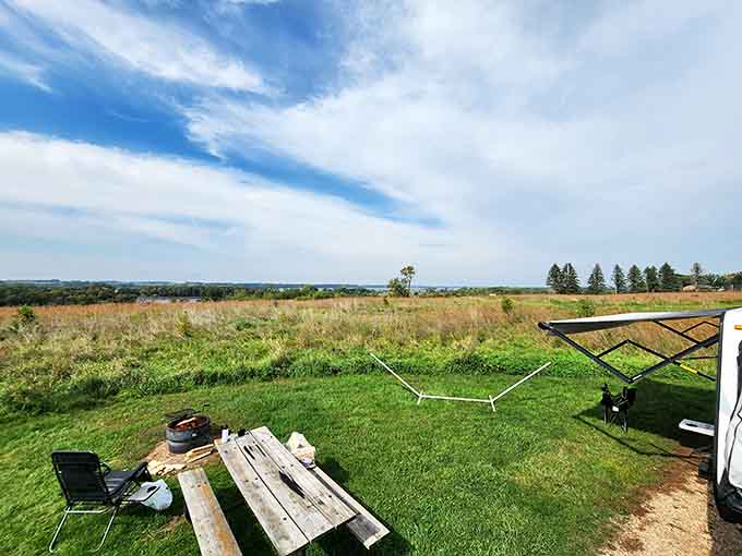 When your campsite comes with this kind of backdrop, you realize that luxury isn't about thread count or room service but about waking up to views that money can't buy.