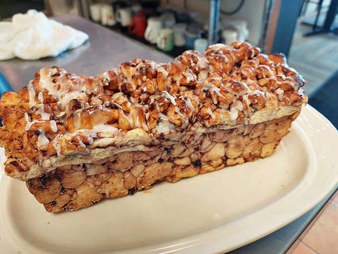 The caramel pecan roll &ndash; where buttery dough meets sticky-sweet caramel and crunchy nuts in a breakfast experience worth setting alarms for.