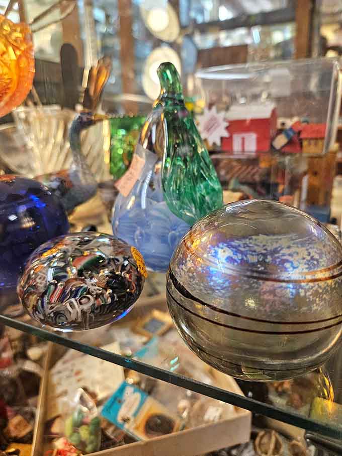 Glass paperweights and decorative spheres capture worlds within worlds &ndash; tiny universes of color suspended in time and glass.