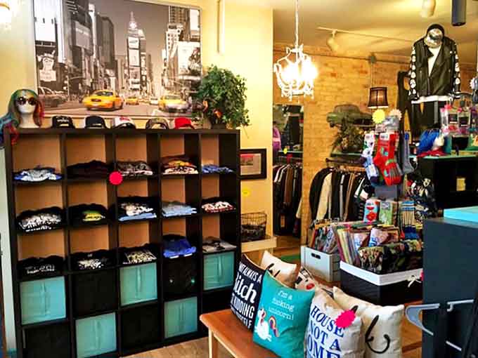 Shelves showcase carefully arranged vintage finds, where every display is an invitation to imagine these pieces in your own life.