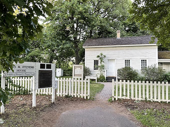 The John H. Stevens House sits quietly in the park, offering a glimpse into 1850s Minneapolis life for anyone curious about the city's humble beginnings.