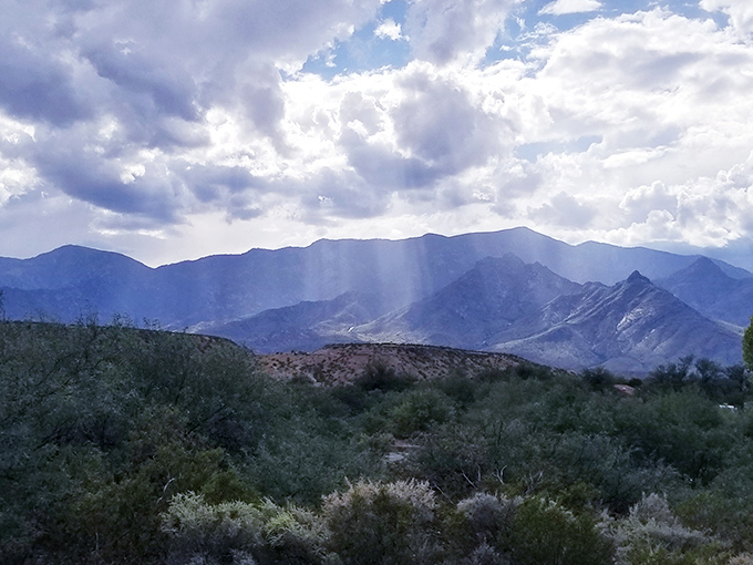 Divine light breaks through clouds over the mountains – the kind of moment that makes even non-believers whisper "hallelujah" under their breath.