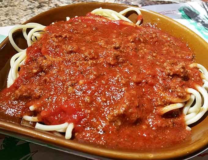 Another angle, same excellence: pasta cooked just right, sauce that dreams are made of, and portions that mean business.