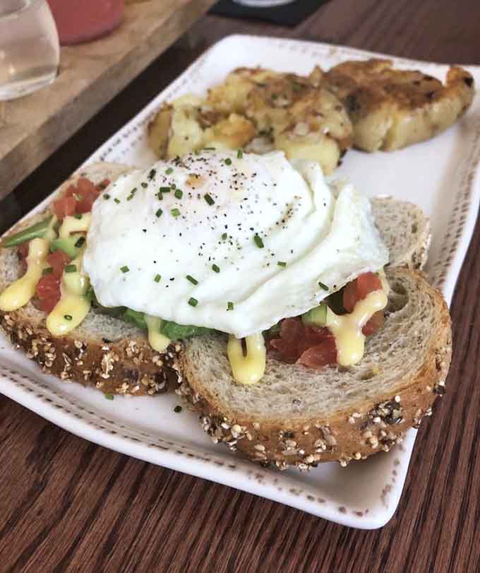 This open-faced masterpiece showcases how Nolabelle elevates humble toast into something worthy of your undivided attention and multiple photos.