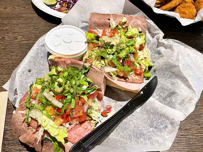 The Patio Submarine isn't just a sandwich &ndash; it's an architectural marvel of flavor, where layers of meat and fresh toppings create handheld perfection.