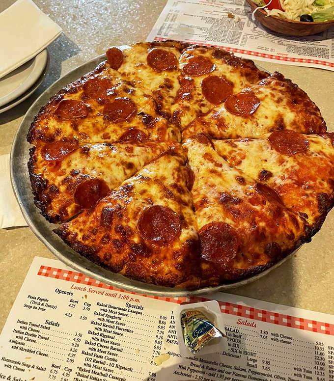 Pepperoni that curls into little flavor cups &ndash; the hallmark of a pizza that knows what it's doing.