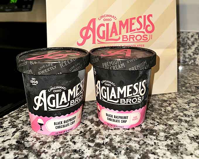 Take the Aglamesis experience home &ndash; their pints of premium ice cream let you enjoy a taste of Cincinnati nostalgia from your own freezer.