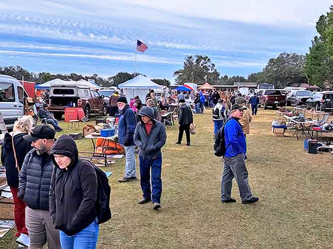 The true Webster experience: strangers united by curiosity, moving through aisles of possibility with the focused determination of treasure hunters.