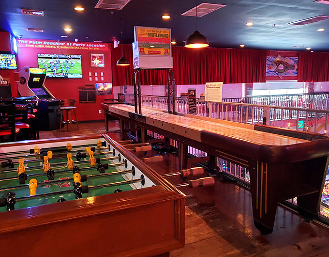 Where joysticks and buttons await your command, ready to transport you back to a time when "gaming" meant leaving the house.