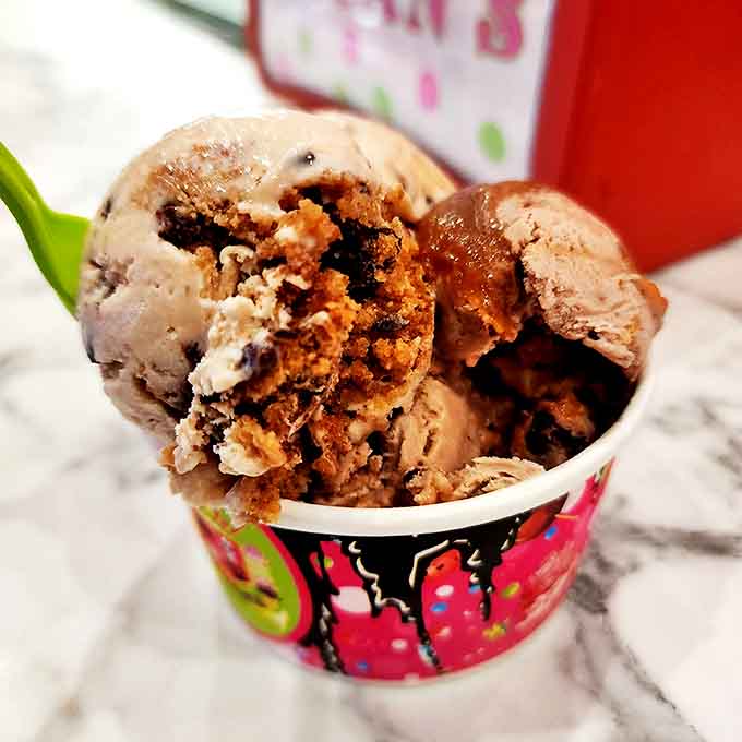 Creamy clouds of vanilla-based bliss studded with treasures that make plain vanilla hang its head in shame.