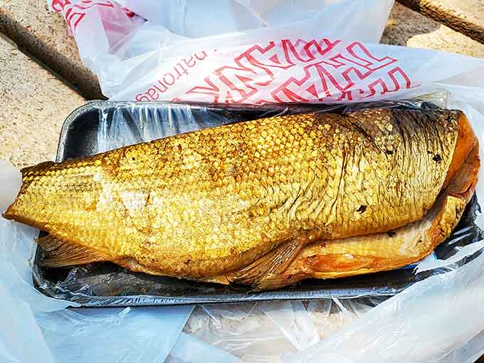 Locally-sourced smoked whitefish, another Upper Peninsula specialty, glistens with a perfect smoky sheen &ndash; simple food done extraordinarily well.