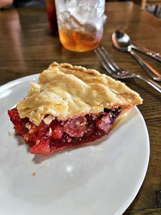 Strawberry Pie: Summer captured in a flaky crust &ndash; plump berries nestled in just-sweet-enough glaze that makes you forget about counting calories.
