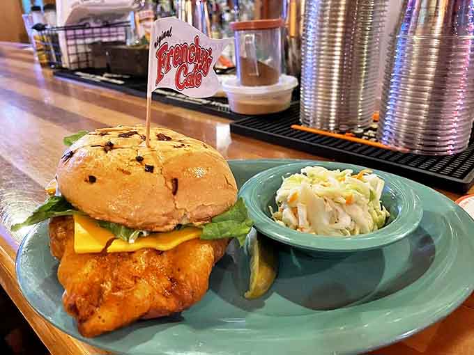 The Super Grouper earns its superhero name with melted cheese adding another dimension to the already legendary sandwich experience.