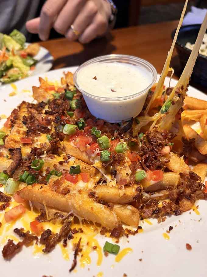 Super Fries loaded with cheese, bacon, and toppings are the kind of indulgence you won't regret ordering.