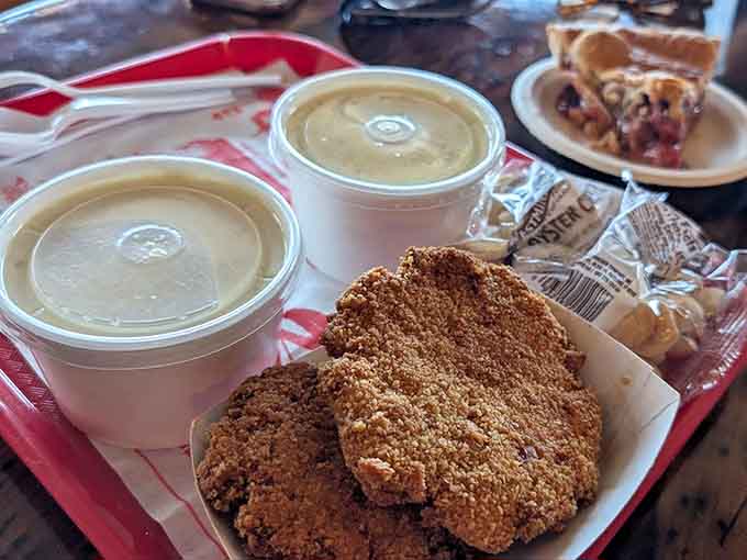 Crispy, golden-brown fried seafood patties demonstrate the kitchen's commitment to perfectly executed comfort food that satisfies every time.