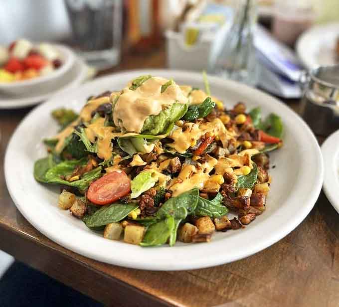 Even plant-based eaters can experience hash heaven with this vegan version that sacrifices nothing in the flavor department.