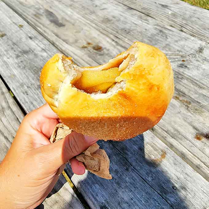Dessert decadence: A fruit-filled pasty oozing with dark, sweet filling – proof that the best things in life don't always need a plate.