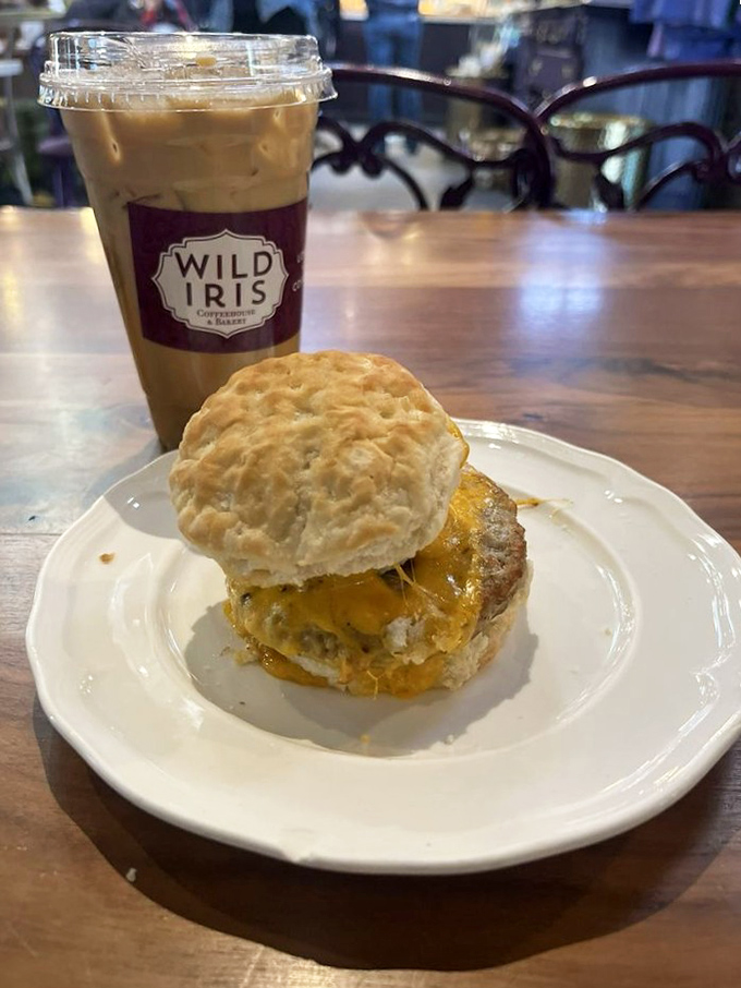 The breakfast sandwich that makes Monday mornings bearable &ndash; egg and cheese melting together between a homemade biscuit that defies physics.