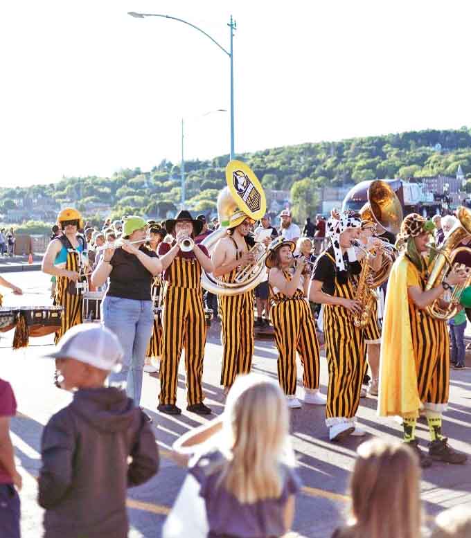 Bridgefest brings the community together with music, parades, and colorful performances that celebrate Houghton's iconic lift bridge in true small-town style.