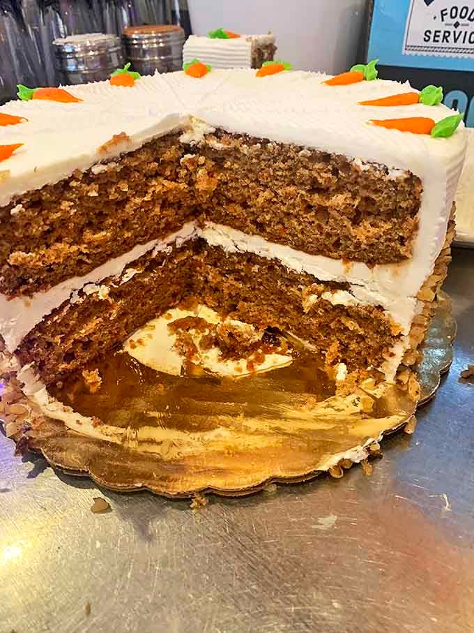 Carrot cake that would make grandmothers jealous &ndash; three layers of moist spiced perfection crowned with cream cheese frosting.