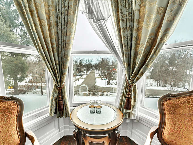 This window nook is where daydreams go to become full-blown fantasies about quitting your job and moving into a Victorian mansion permanently.