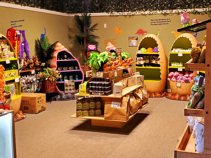 The gift shop: where wallets go extinct and children mysteriously develop advanced negotiation skills for that must-have dino plushie.