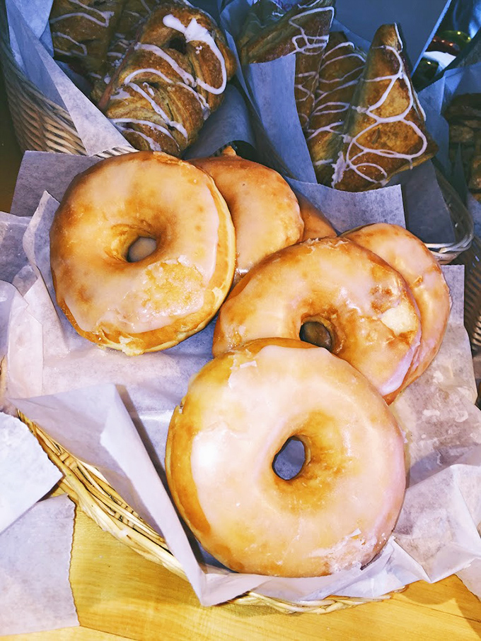 Glazed donuts that Homer Simpson would commit crimes for &ndash; pillowy perfection with just the right amount of sweet shine.