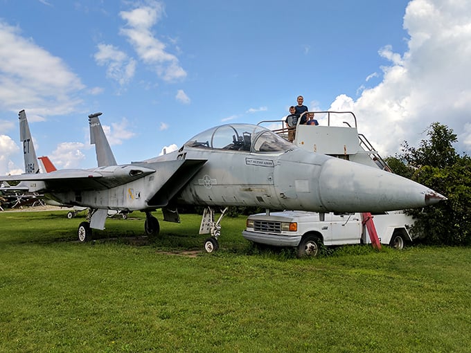 Aviation enthusiasts can get up close with this F-15 Eagle – the closest most civilians will ever get to touching a supersonic fighter jet.