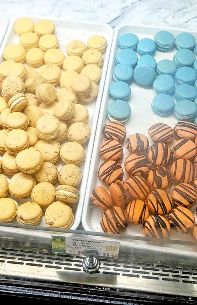 These aren't your average cookies! Delicate French macarons in pastel hues promise the perfect balance of crisp shell and creamy filling.