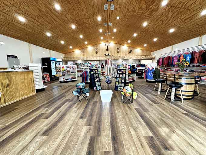 Shopping meets northwoods charm in this rustic-elegant camp store, where mounted trophies watch over your selection of Michigan-made souvenirs.