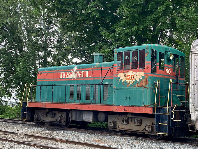 This green diesel workhorse might not have the romantic steam of yesteryear, but its vintage charm and bold colors make it a photographer's delight.