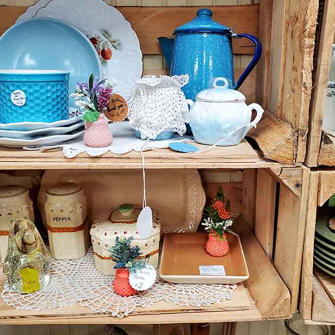 That blue enamel coffee pot has probably witnessed more morning conversations and family breakfasts than most therapists &ndash; and holds the secrets tight.