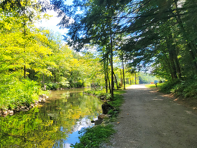When the trail starts talking to you through babbling brooks, it's probably time to take a break and listen.