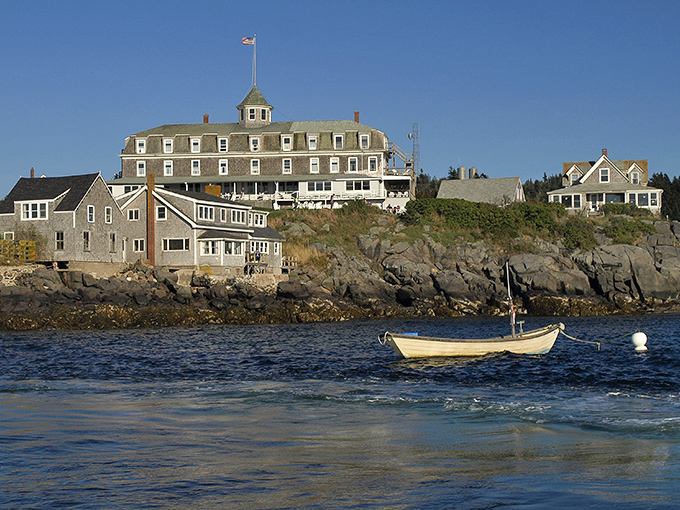 Where Maine's working heritage meets postcard perfection &ndash; weathered fishing shacks and boats reflect in crystal waters that hide tomorrow's dinner.