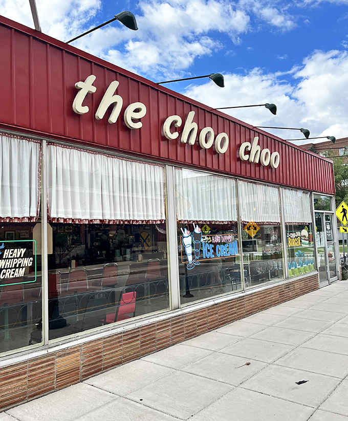 The Choo Choo's classic storefront promises a unique dining experience where model trains deliver Chicago's favorite comfort foods right to your counter seat.