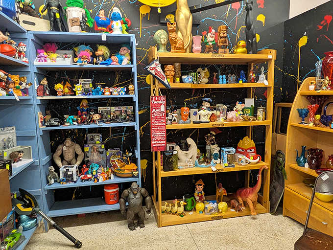 The vintage toy section is a playground for grown-ups, where childhood memories come flooding back faster than you can say "I had that!"