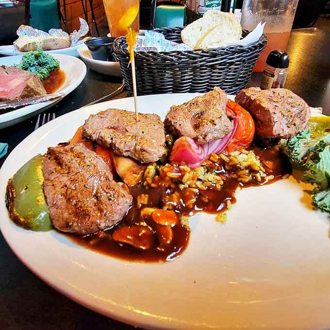 Tender chunks of beef play nicely with colorful vegetables in this saucy ensemble that brings a touch of global flair to northern Michigan.