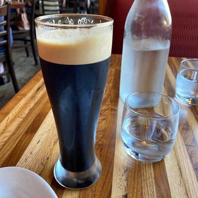 The Big Axe Stout &ndash; dark as a Minnesota winter night with a creamy head that pairs perfectly with those famous ribs.