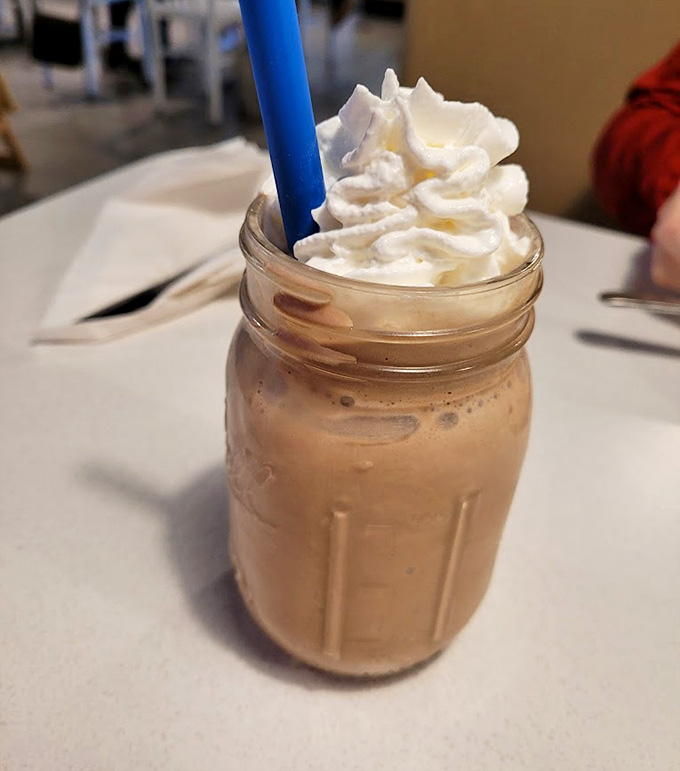 Milkshakes here are thick enough to require actual effort, made with real ice cream like nature intended.