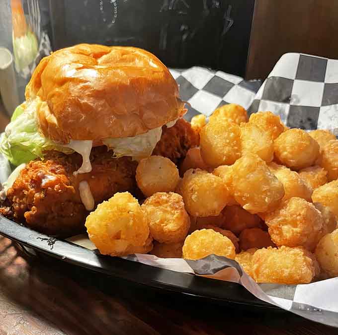 The Hot Mother Clucker brings serious heat and serious flavor, proving chicken sandwiches can be just as exciting as burgers.