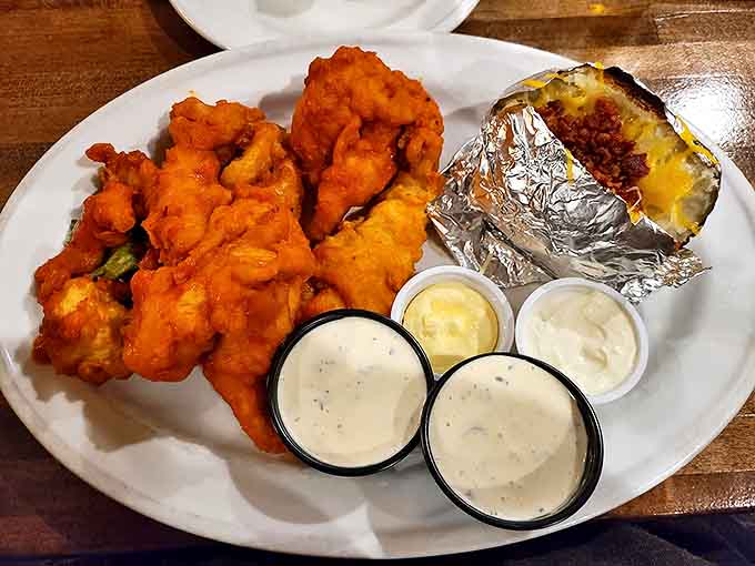 Crispy chicken tenders surrounded by dipping sauces &ndash; a choose-your-own-adventure of flavors that always ends in satisfaction.